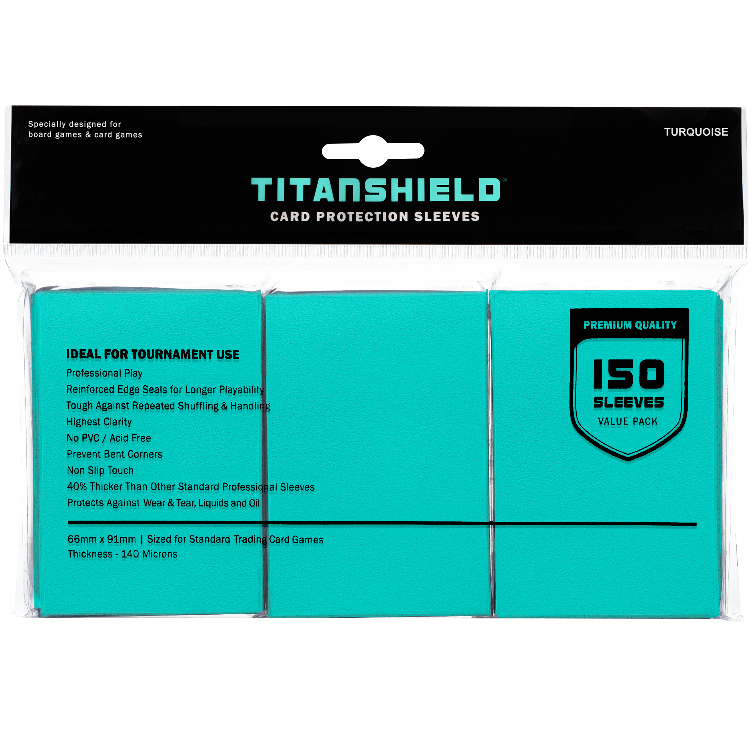 Turquoise Card Sleeves | Standard Size Cards – TitanShield®